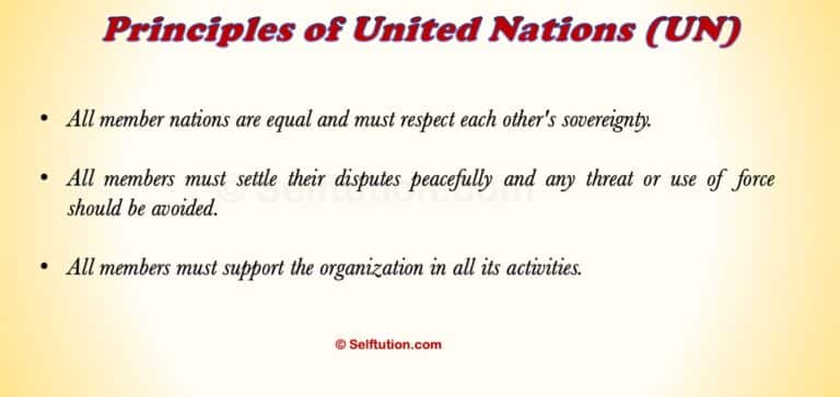 United Nations: History, Objective, Organs, Agencies » Selftution