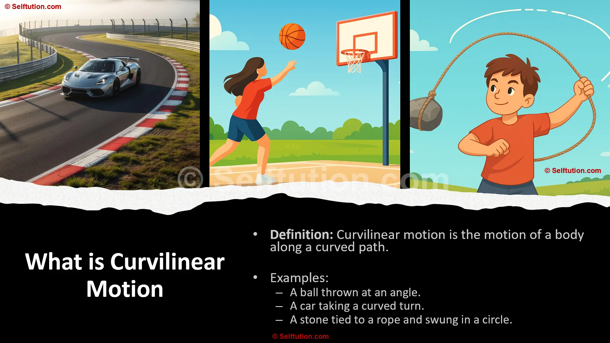 Translatory Motion: Linear, Rectilinear and Curvilinear Motions » Selftution
